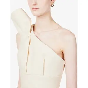 Rachel Gilbert Miche One-shoulder Woven Midi Dress