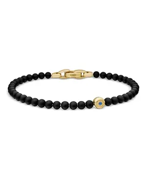 David Yurman Spiritual Beads Evil Eye Bracelet - Black/gold
