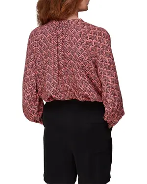 Whistles Sea Tree Print Blouse