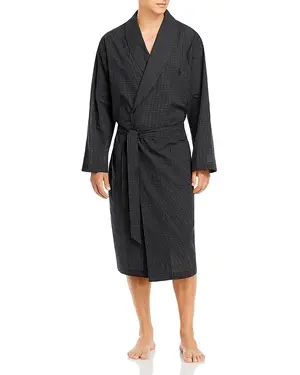 Polo Ralph Lauren Cotton Check Shawl Collar Robe - Chelsea