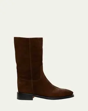 Santoni Suede Tall Boots - Brown