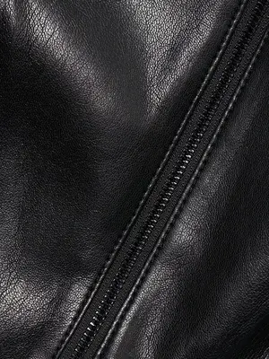 Alice + Olivia Ellis Zip-front Faux Leather Minidress