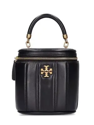 Tory Burch Kira Leather Vanity Case - Black