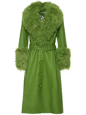 Saks Potts Foxy Shearling Coat - Green