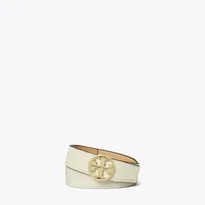 Tory Burch Tory Burch 1.5" Miller Reversible Belt New Ivory/natural Vachetta/gold