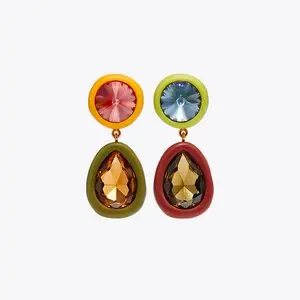 Tory Burch Roxanne Crystal Double-drop Earring