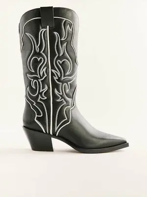 REFORMATION Olive Western Boots - Black