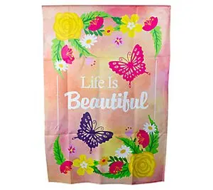 NORTHLIGHT Life Is Beautiful Pink Floral House Lag 28' X 40 - One-color