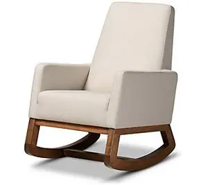 BAXTON STUDIO Yashiya Mid-century Retro Modern Ocking Chair - One-color