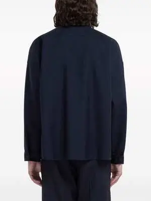 Marni Logo-tag Long-sleeve Shirt - Blue