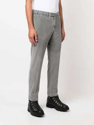 PT TORINO Corduroy Straight-leg Trousers - Grey