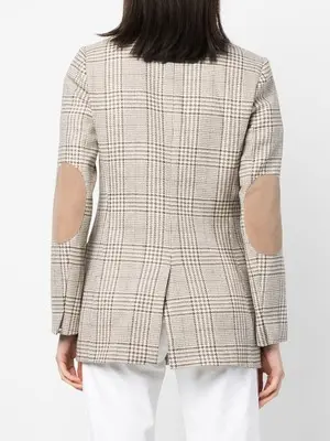 Lorena Antoniazzi Check-pattern Patch Blazer