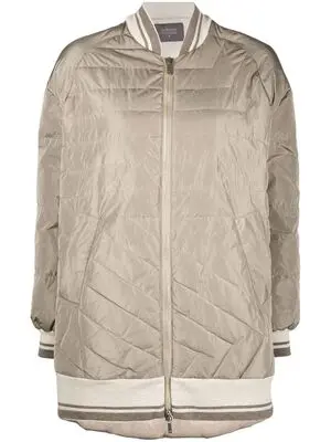 Lorena Antoniazzi Quilted Bomber Jacket - Neutrals