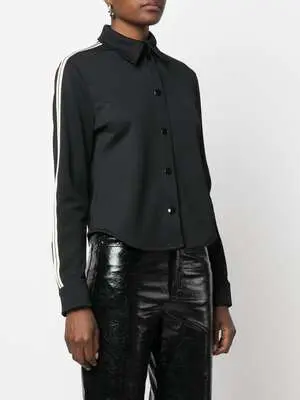 Palm Angels Stripe-detail Slim Shirt - Black