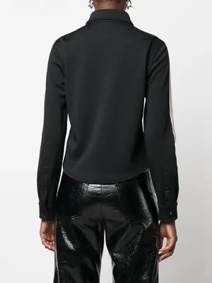Palm Angels Stripe-detail Slim Shirt - Black