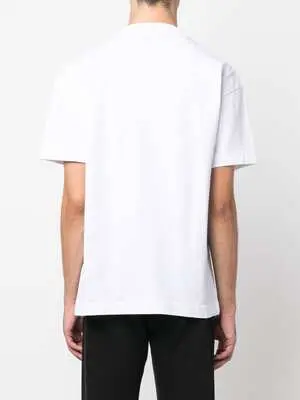 Palm Angels Rhinestone Sprayed Logo-print T-shirt - White
