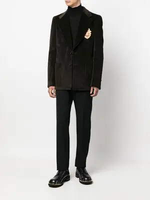 Roberto Cavalli Monogram Patch Corduroy Blazer