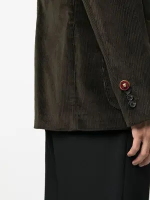 Roberto Cavalli Monogram Patch Corduroy Blazer