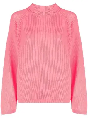 FORTE_FORTE Ribbed Knit Jumper - Pink