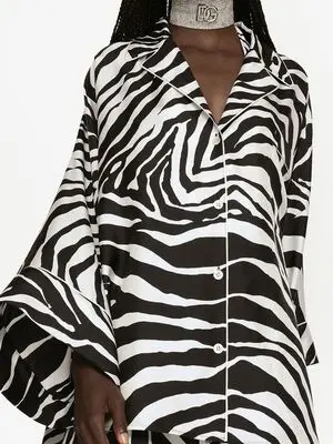 Dolce & Gabbana Zebra-print Twill Shirt
