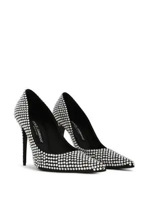 Dolce & Gabbana 105mm Rhinestone Embellished Pumps - Black