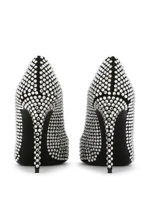 Dolce & Gabbana 105mm Rhinestone Embellished Pumps - Black