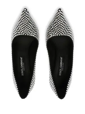 Dolce & Gabbana 105mm Rhinestone Embellished Pumps - Black