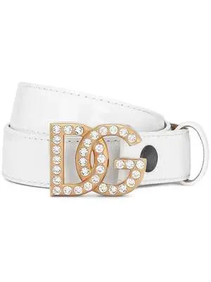 Dolce & Gabbana Leather Belt - White