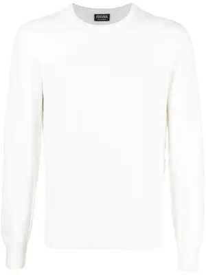 Zegna Crew Neck Sweater - White