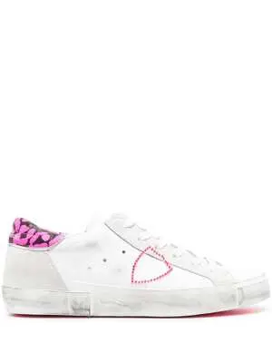Philippe Model Side Stitched-logo Detail Sneakers - White