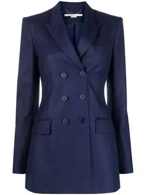Stella McCartney Double-breasted Wool Blazer - Blue