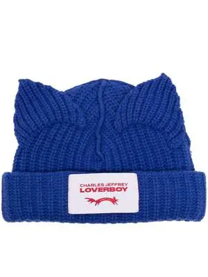 CHARLES JEFFREY Chunky Ears Ribbed-knit Beanie