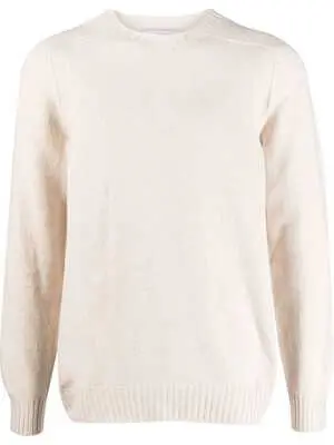 D4.0 Ribbed-trim Virgin Wool Jumper - Neutrals