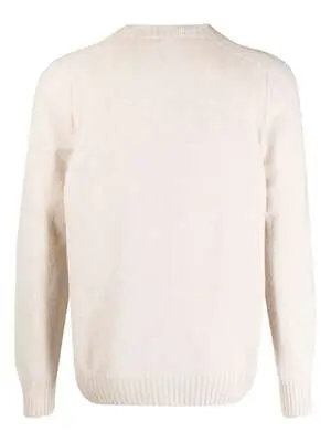 D4.0 Ribbed-trim Virgin Wool Jumper - Neutrals