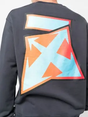 Off-White Thund Skate-print Sweatshirt - Grey