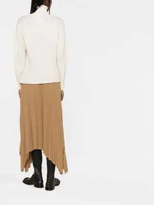 JIL SANDER Roll-neck Cashmere Jumper - White