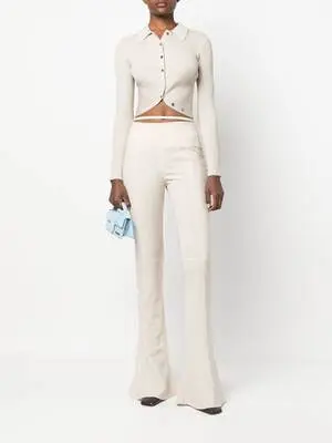 Simkhai Button-up Ribbed Knitted Top