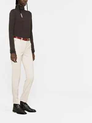 Brunello Cucinelli Slim-fit Beige Cotton Jeans