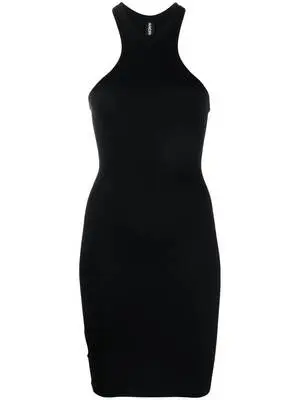 ANDREĀDAMO Racer-neck Ribbed Knit Fitted Dress