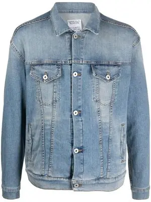 COUNTY OF MILAN Marcelo Burlon County Of Milan Logo-Print Denim Jacket