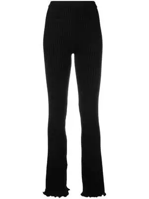 Rabanne Knitted Flared Trousers - Black