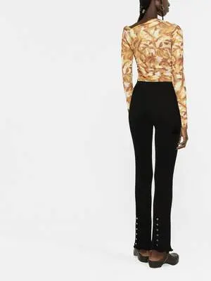 Rabanne Knitted Flared Trousers - Black