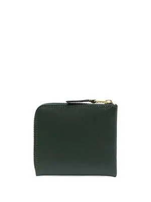 Comme Des Garçons Zip-up Leather Wallet - Green