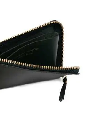 Comme Des Garçons Zip-up Leather Wallet - Green