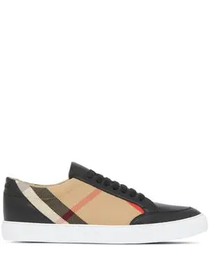 Burberry House Check Lace-up Sneakers - Black