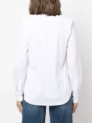 Aspesi Collarless Button-up Shirt - White