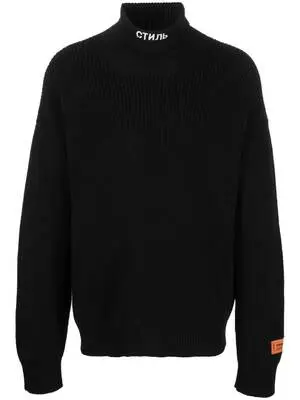 Heron Preston Embroidered Roll-neck Jumper