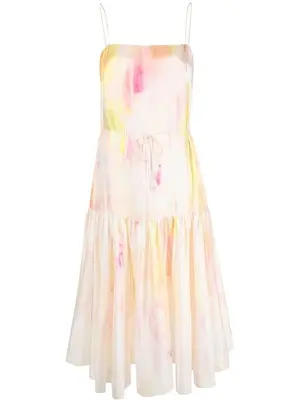 Zimmermann Prima Abstract-print Silk Dress