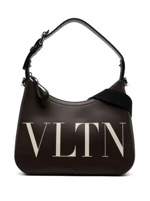Valentino Garavani Vltn Leather Shoulder Bag - Brown