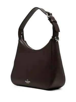 Valentino Garavani Vltn Leather Shoulder Bag - Brown